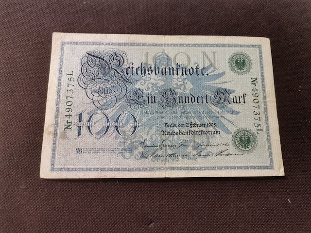 GERMANY 100 MARK 1908 ( 9 )