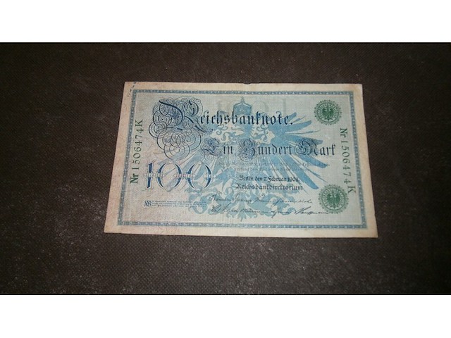 GERMANY 100 MARK 1908 ( 7 )