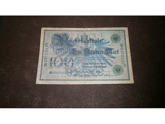 GERMANY 100 MARK 1908 ( 5 )