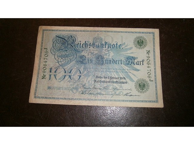 GERMANY 100 MARK 1908 ( 3 )