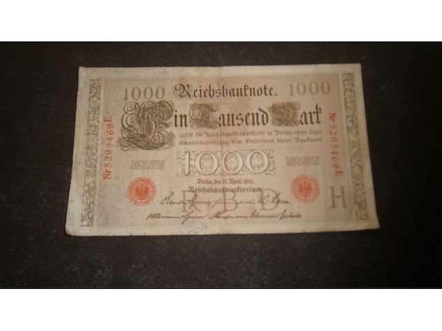 GERMANY 1000 MARK 1910 ( 7 )