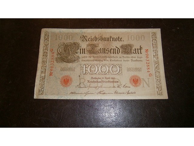 GERMANY 1000 MARK 1910 ( 6 )