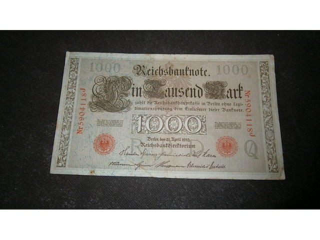 GERMANY 1000 MARK 1910 ( 4 )