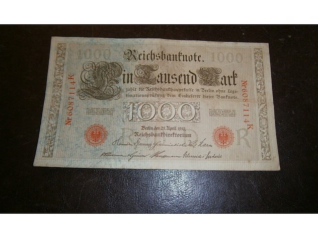 GERMANY 1000 MARK 1910 ( 2 )