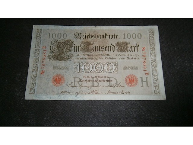 GERMANY 1000 MARK 1910 ( 1 )