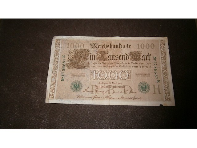GERMANY 1000 MARK 1910