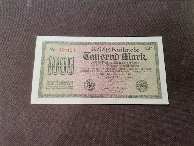 GERMANY 1000 MARK 1922 ( 56 )