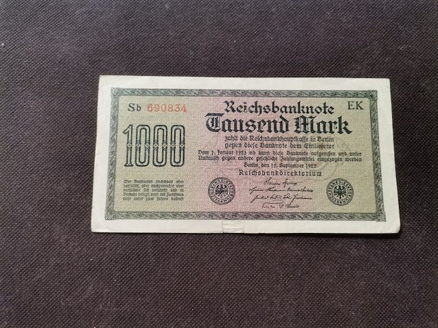 GERMANY 1000 MARK 1922 ( 16 )