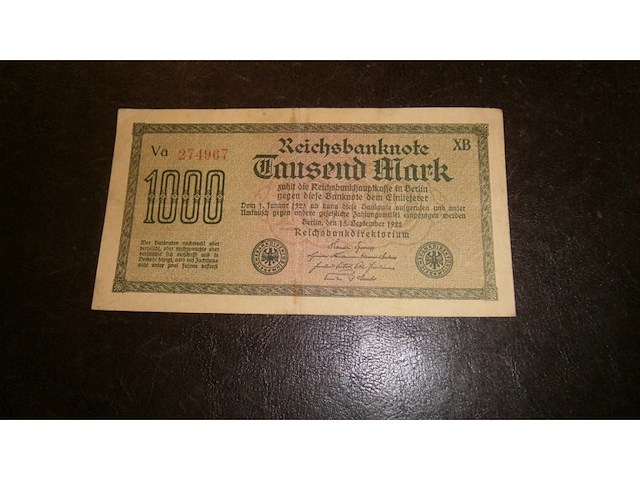 GERMANY 1000 MARK 1922 ( 1 )