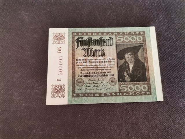 GERMANY 5.000 MARK 1922 ( 7 )