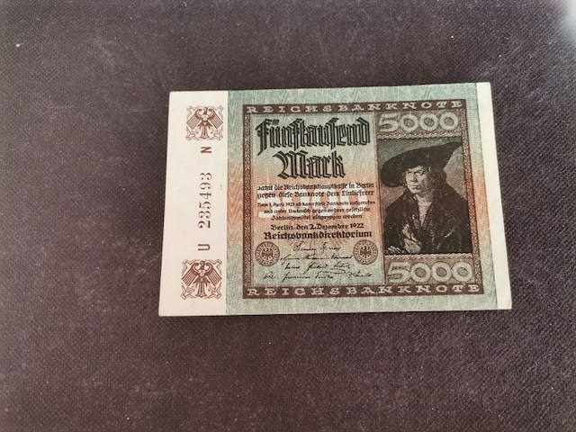 GERMANY 5.000 MARK 1922 ( 5 )