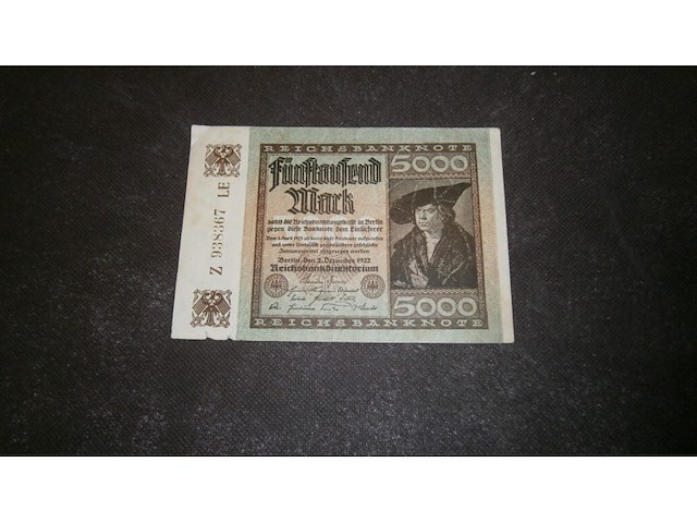 GERMANY 5.000 MARK 1922 ( 2 )