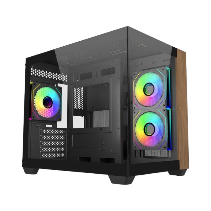 Kućište Cooler Master Elite 481 (E481-KHNN-S00) ARGB black-wood