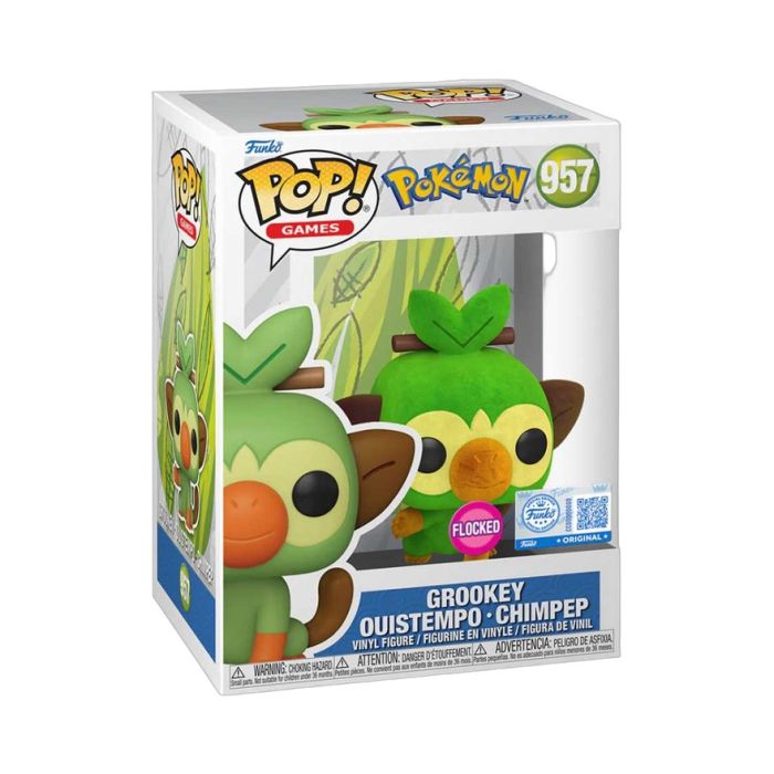 Figura Funko POP! Games: Pokemon Grookey Flocked