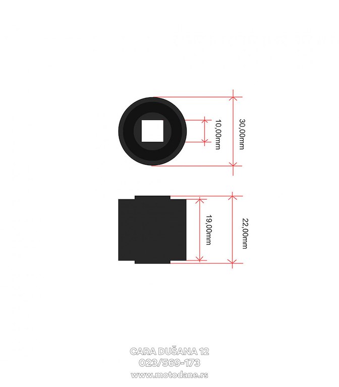 Silen blok za skuter 22x30 na četvrtku