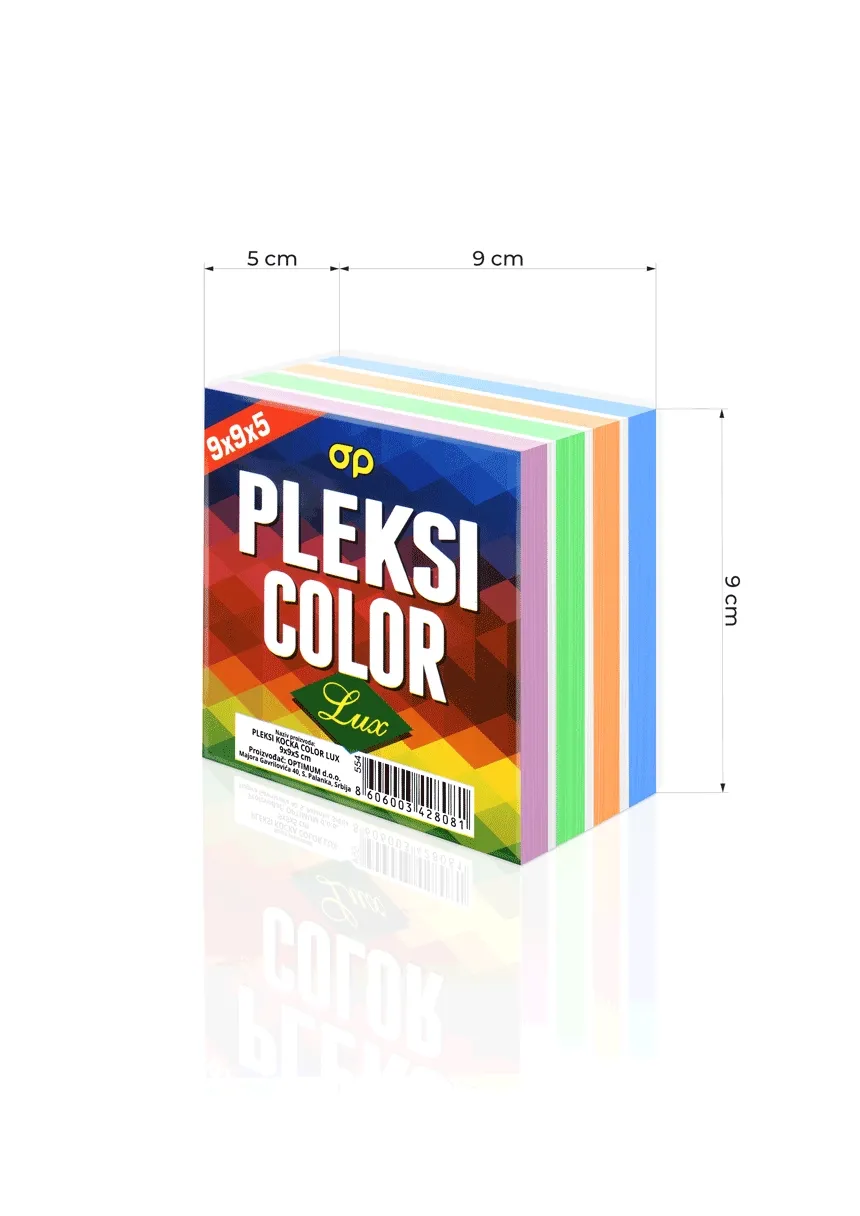 PLEKSI KOCKA 9X9 COLOR LUX