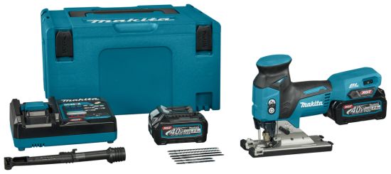 Akumulatorska ubodna testera Makita JV001GD201; 40V XGT; 2x2,5Ah + punjač i kofer