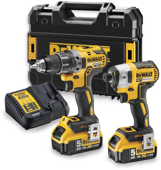 Akumulatorska bušilica - odvrtač DeWalt DCD791 + udarni odvrtač DeWalt DCF887; 2x5,0 Ah XR (DCK268P2T)
Bušilica - odvrtač DeWalt DCD791