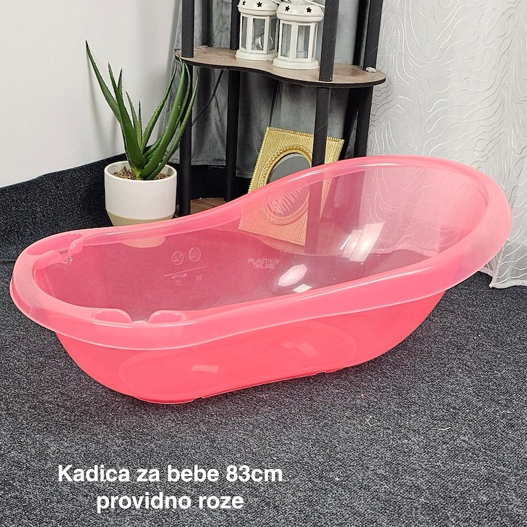 Kadica za bebe 83cm providno roze