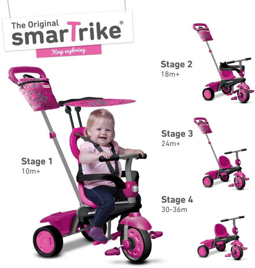 Smart Trike Tricikl 10 - 36 meseci Vanilla Pink