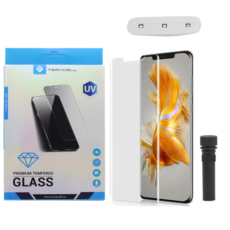 Zastitno staklo UV Glue Full Cover + lampa za Huawei Mate 50 Pro