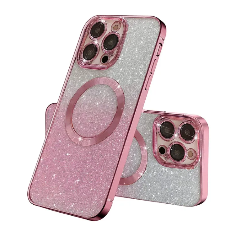 Maska Mag Case Electroplated za iPhone 14 Pro roze