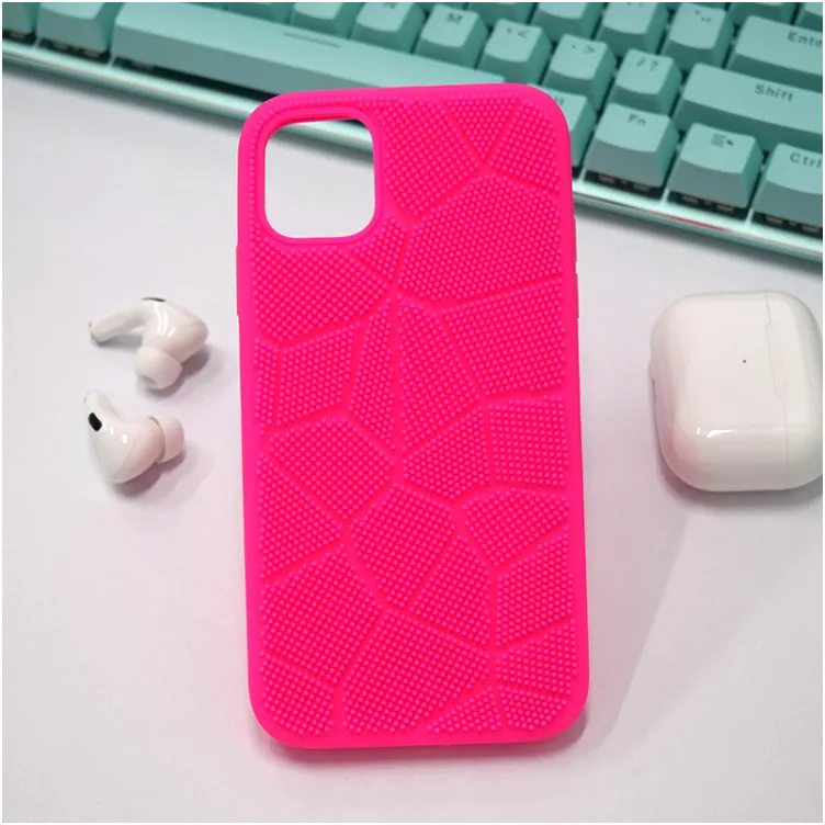 Maska Sand za iPhone 11 neon roze