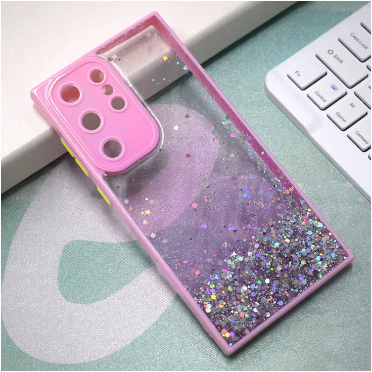 Maska Frame Glitter za Samsung S23 Ultra/ S918B roze.