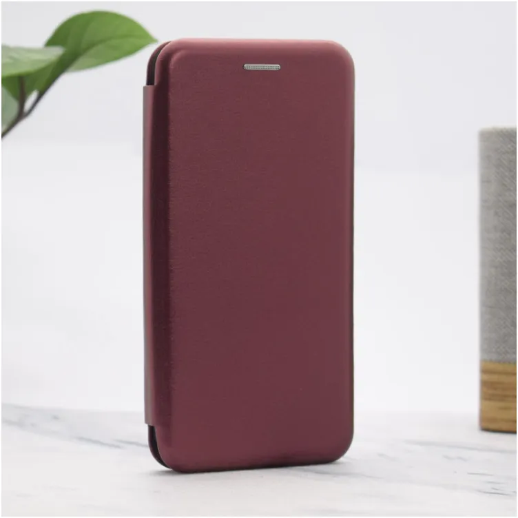 Maska na preklop Coral Book za iPhone 14 Pro Max violet crvena.