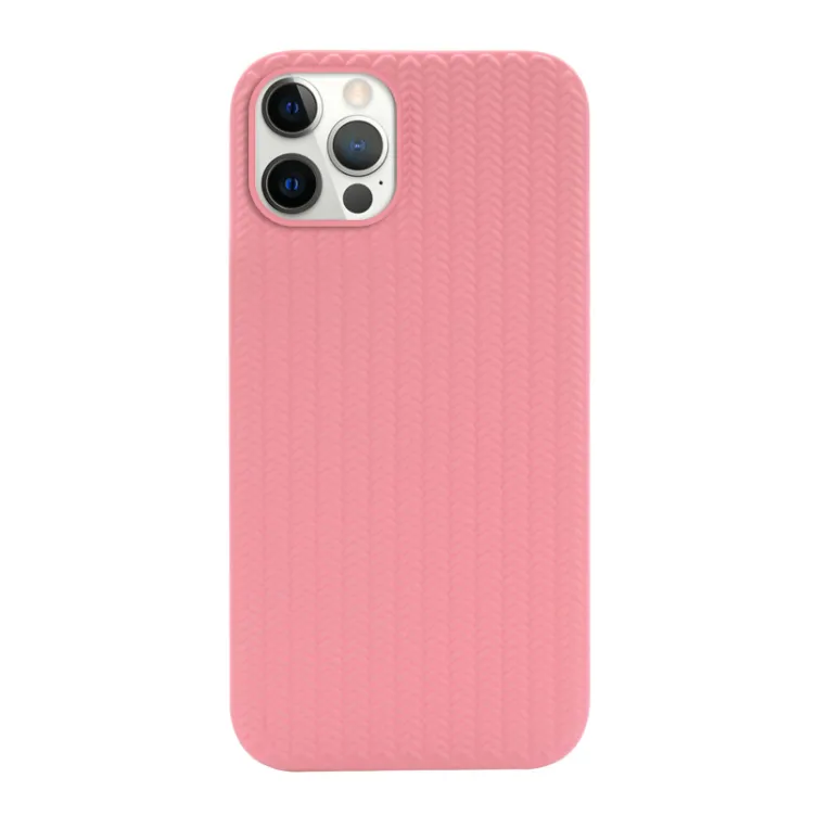 Maska Knit za iPhone 12/ 12 Pro roze.