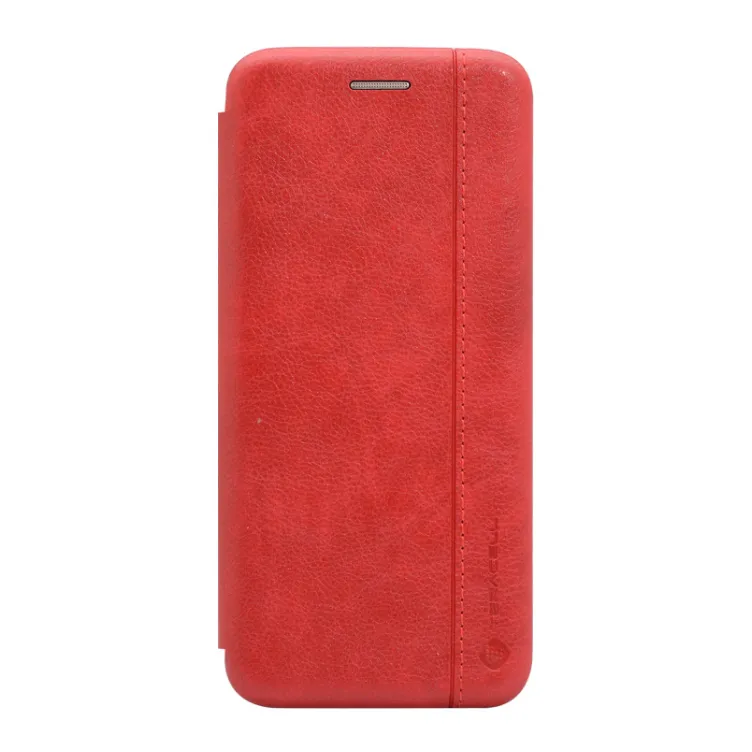 Maska na preklop Teracell Leather za Xiaomi Mi 11 crvena