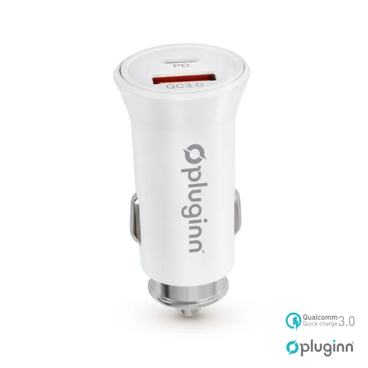 Auto punjac Pluginn PI-21S PD 20W QC 3.0 18W beli