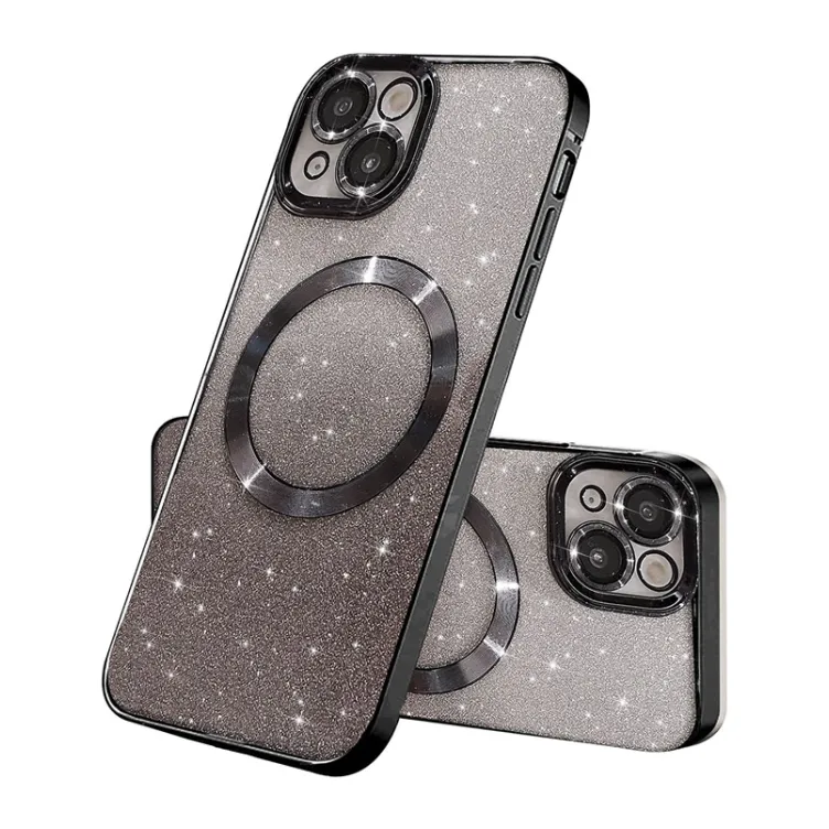 Maska Mag Case Electroplated za iPhone 15 crna