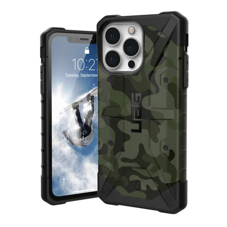 Maska UAG Pathfinder Camo za iPhone 13 Pro crno zelena