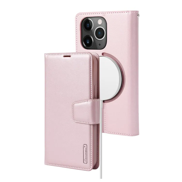 Maska na preklop Hanman Miny Mag Case za iPhone 14 Pro Max roze.