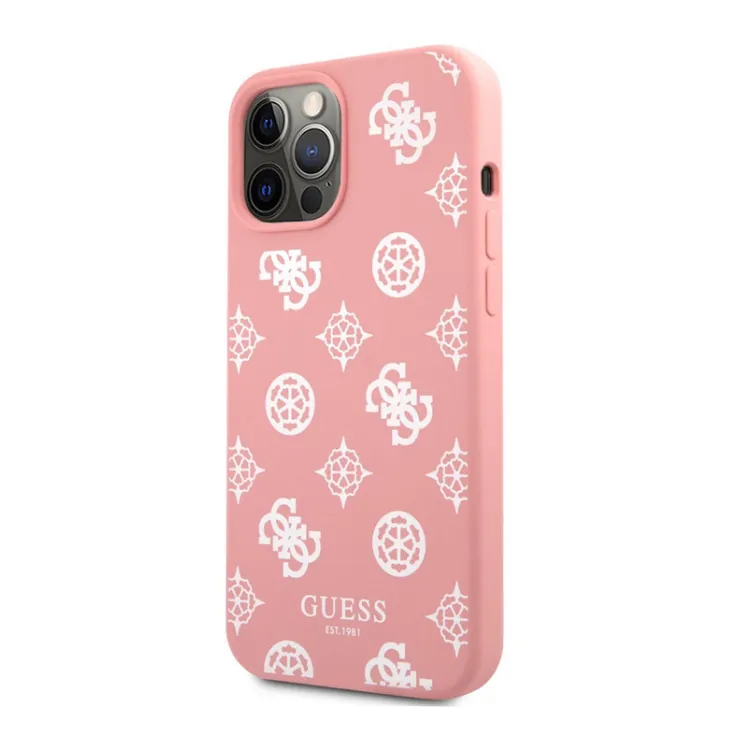 Maska Guess White Peony za iPhone 12 Pro Max pink