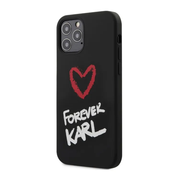 Maska Karl Lagerfeld Forever Karl za iPhone 12 Pro Max crna.