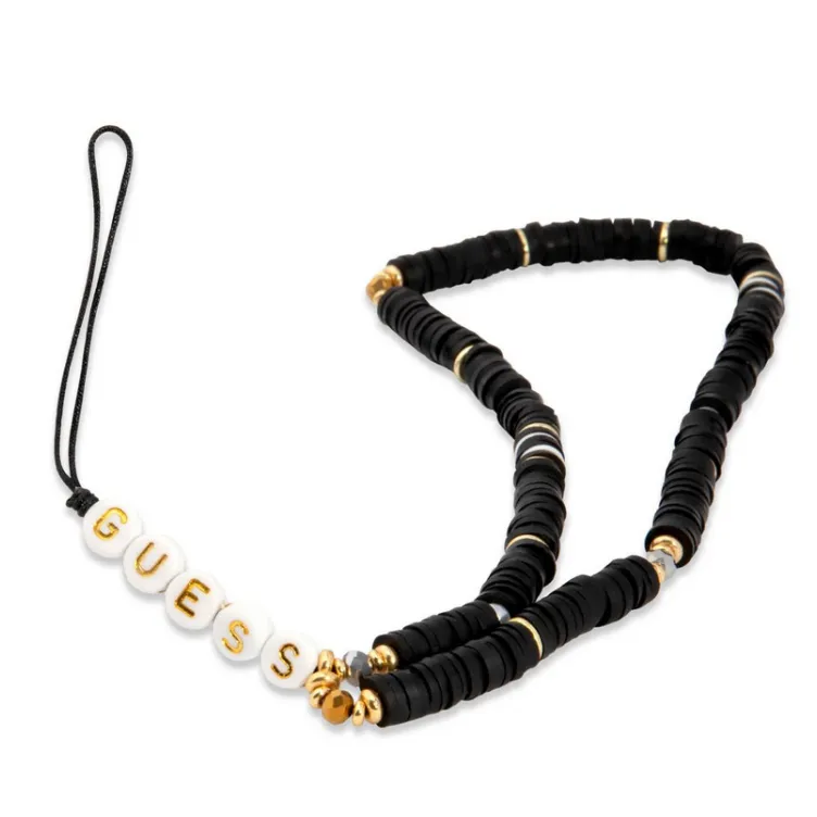 Vezica za mobilni Guess Strap Heishi Beads crna