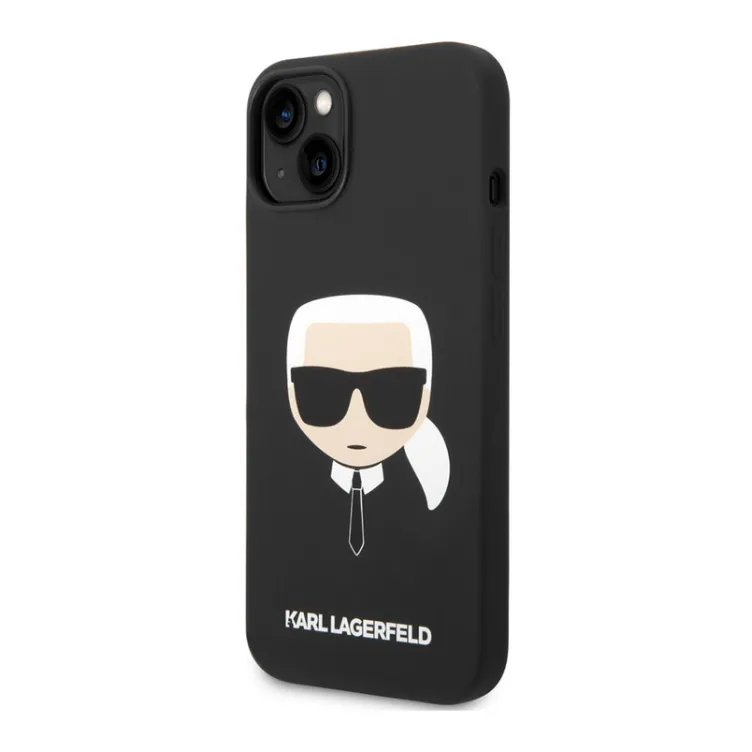 Maska Karl Lagerfeld MagSafe Compatible Case Liquid Silicone Karl Head for iPhone 14 Black