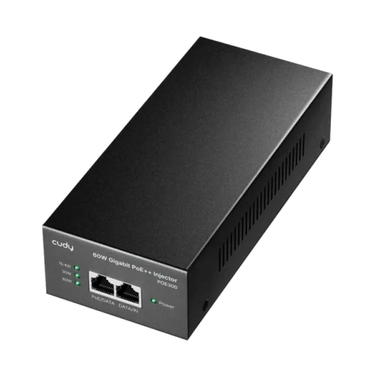 Adapter Cudy POE300 60W Gigabit PoE+/PoE Injector, 802.3at/802.3af Standard/domet 100 Metara