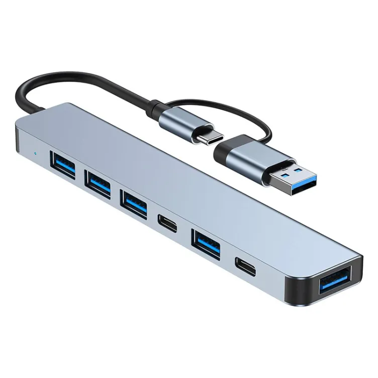 Docking station / HUB Type-C na USB 3.0 7u1 kabel 10cm