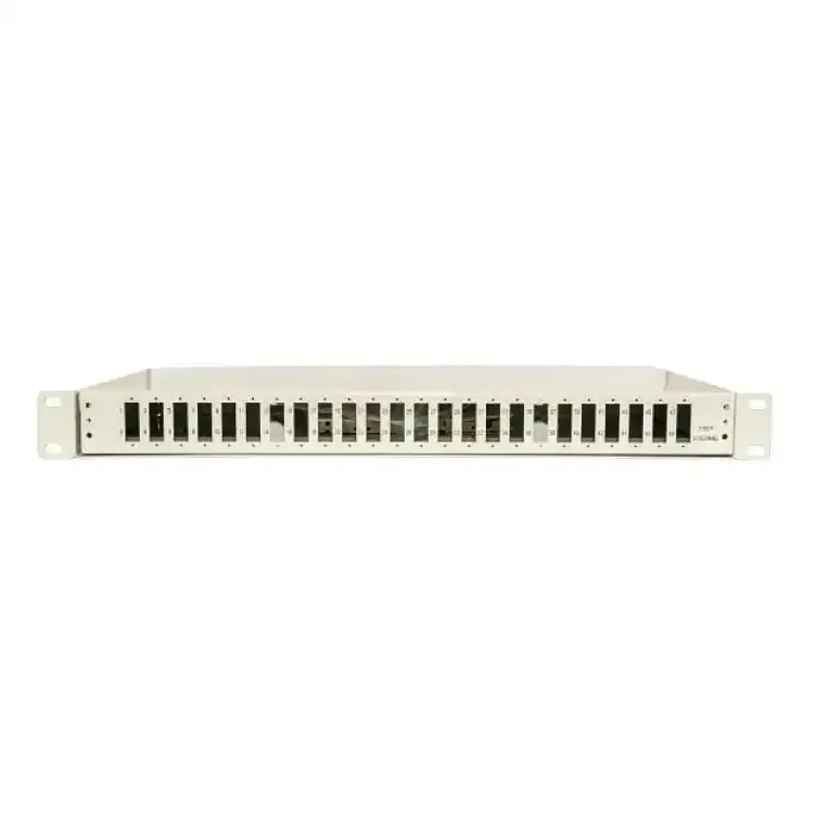 Fiber optički patch panel 19/1U sa 24 duplex slotova SC duplex/LC quad adapter,do 48 SC i/ili 96 LC