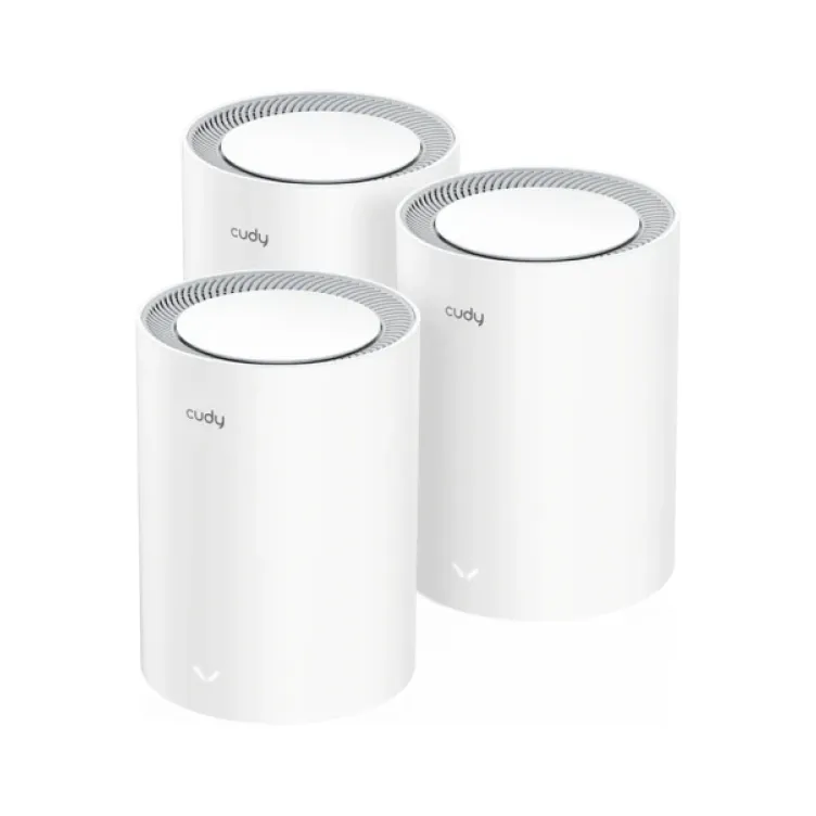 Whole Home Wi-Fi 6 Mesh System 2.5G Solution Cudy M3000 AX 3000 Dual Band(3-Pack)