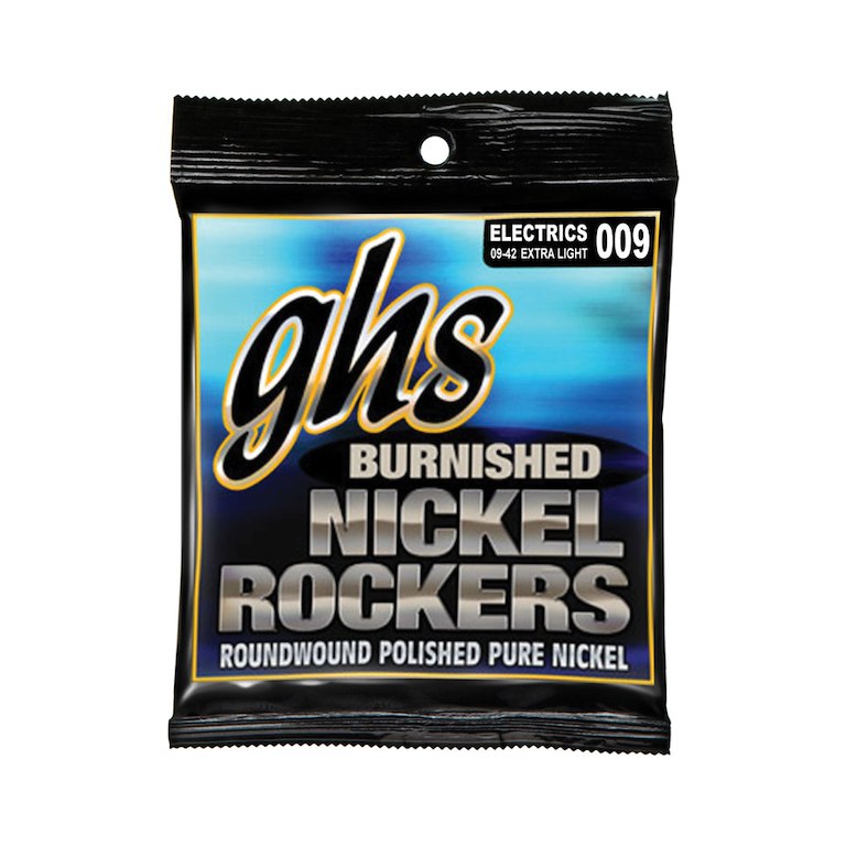 GHS BNR-XL urnished Nickel Rockers Extra Light Roundwound