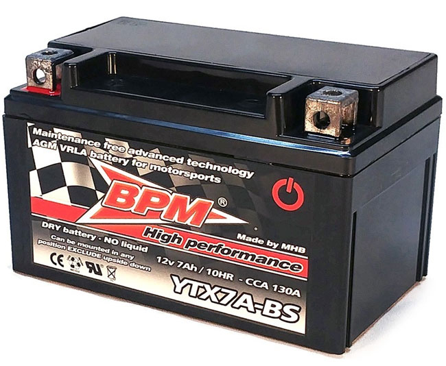 Akumulator za manje SUS motore BPM YTX7A-BS 12V 7Ah