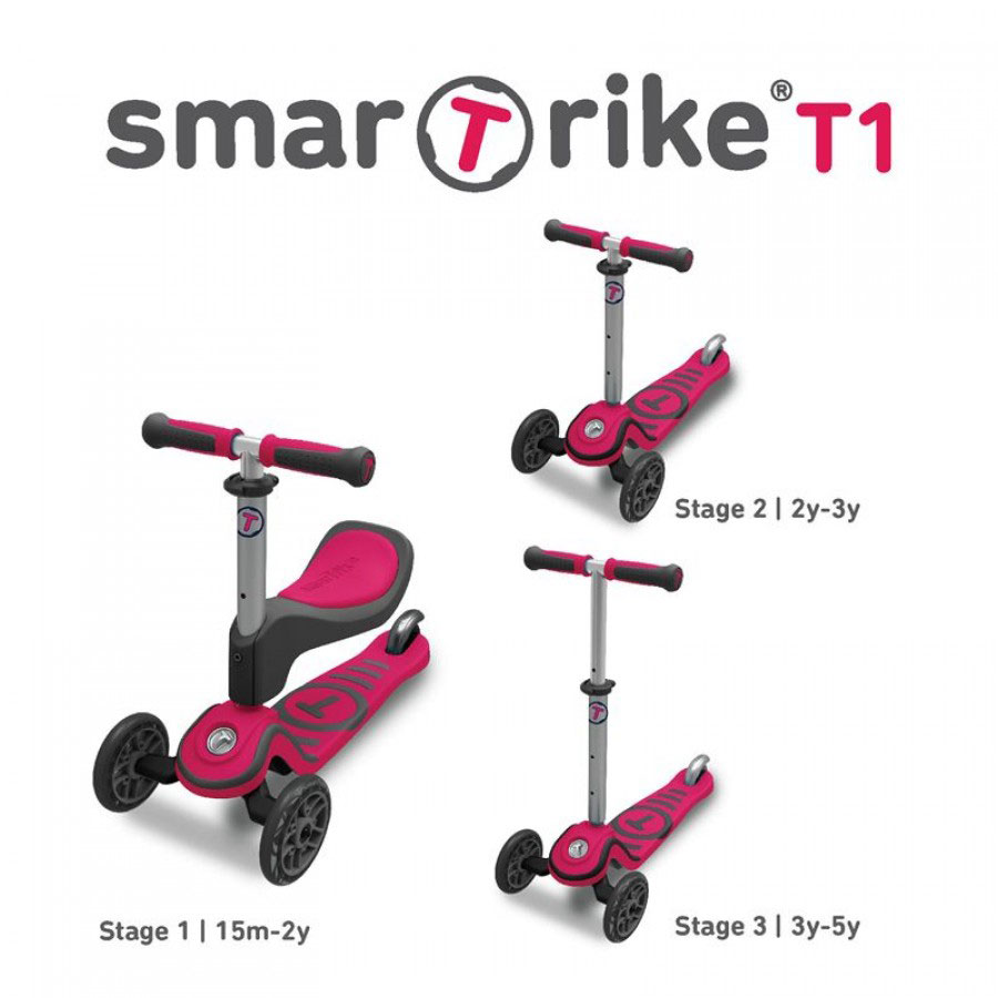 Smart Trike Trotinet 3u1 T Scooter T1 Pink 2020200