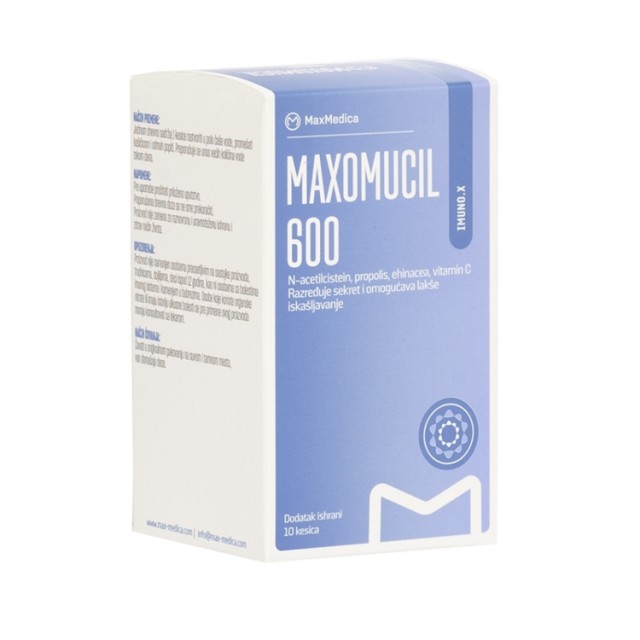 MAX MEDICA MAXOMUCIL 600, 10 KESICA
