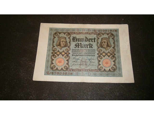 GERMANY 100 MARK 1920 ( 8 )