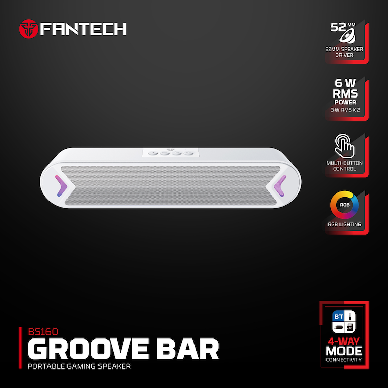 Bluetooth zvucnik Fantech BS160 GROOVE BAR beli