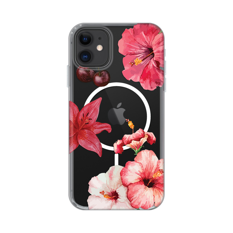 Futrola print Magsafe za iPhone 11 6.1 Hibiscus